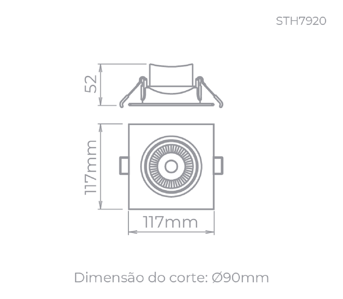Spot Embutido Direcionável Com Led Integrado Par20 7W 4000K Stella ...